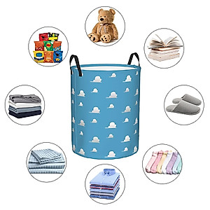 Aimeryup Cloud Laundry Basket Hamper Dirty Clothes Hamper For Laundry Waterproof Laundry Baskets with Handles Storage Basket for Toys Clothes Organizer Bedroom Decor, Small