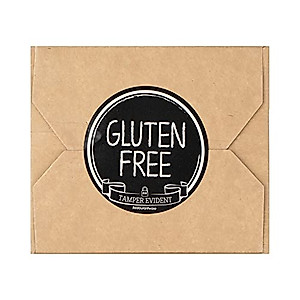 Restaurantware Label Tek 2 Inch Tamper-Evident Stickers For Gluten Free Food 500 Rolled Tamper Seal Stickers - Chalkboard Design For Safe Food Delivery Black With White Font Plastic To Go Stickers