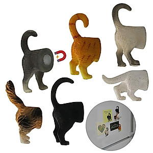 6 Pack - Evelots Refrigerator Magnets-Cat Butts-Photo/Key Holder-6 Popular Breeds