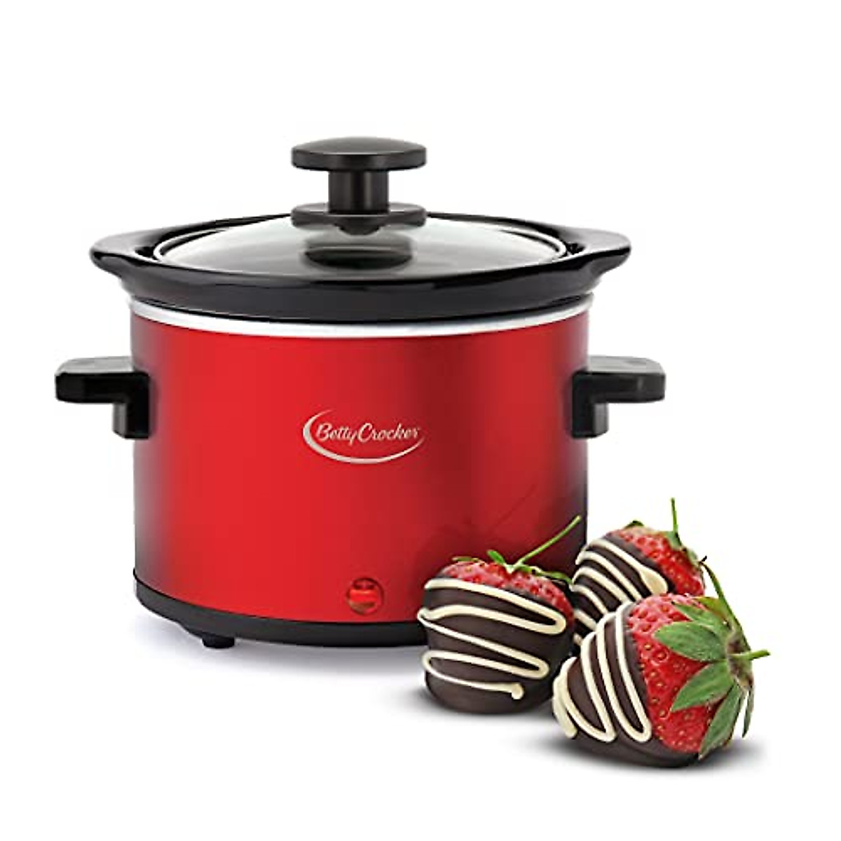 Betty Crocker Mini, Fondue Melting Pot Warmer and Chocolatier, 0.7 Quart, Red