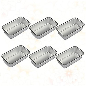 UPKOCH 6pcs Cake Kit Aluminum Cake Pans Banana Suit Loaf Tin Pan Loaf Pans Nonstick Loaf Pan Kitchen Supplies Household Baking Plate Non Stick Pan Toast Set Silver Big Bread French