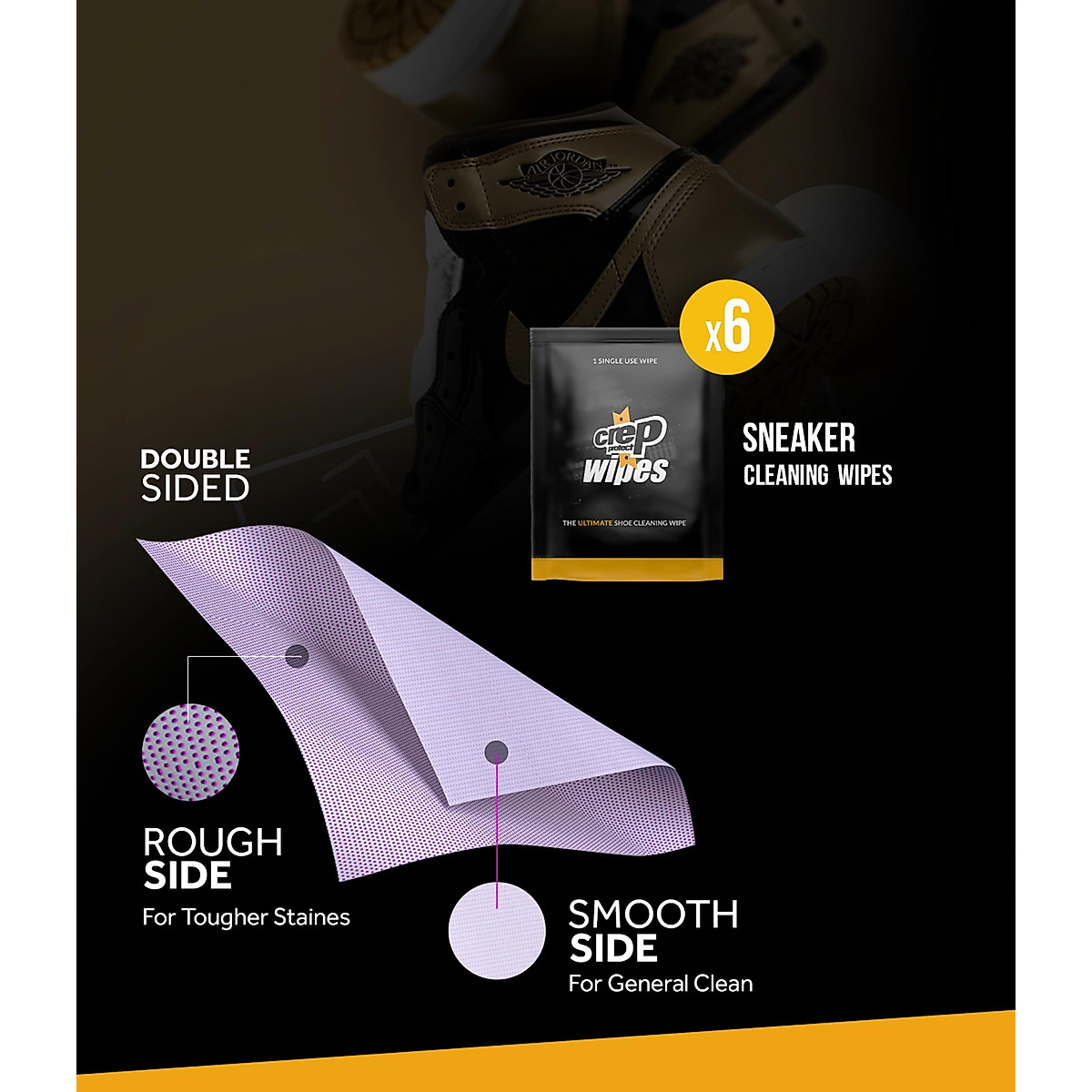 Crep Protect Box Pack - Premium Sneaker Cleaning Kit with 6 x Sneaker Wipes, 2 x Pill, Eraser, 3.5 oz Cleaning Solution, Microfibre Cloth & Brush