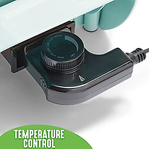 12" Ceramic Nonstick Electric Skillet - Square with Glass Lid, Dishwasher Safe, Turquoise