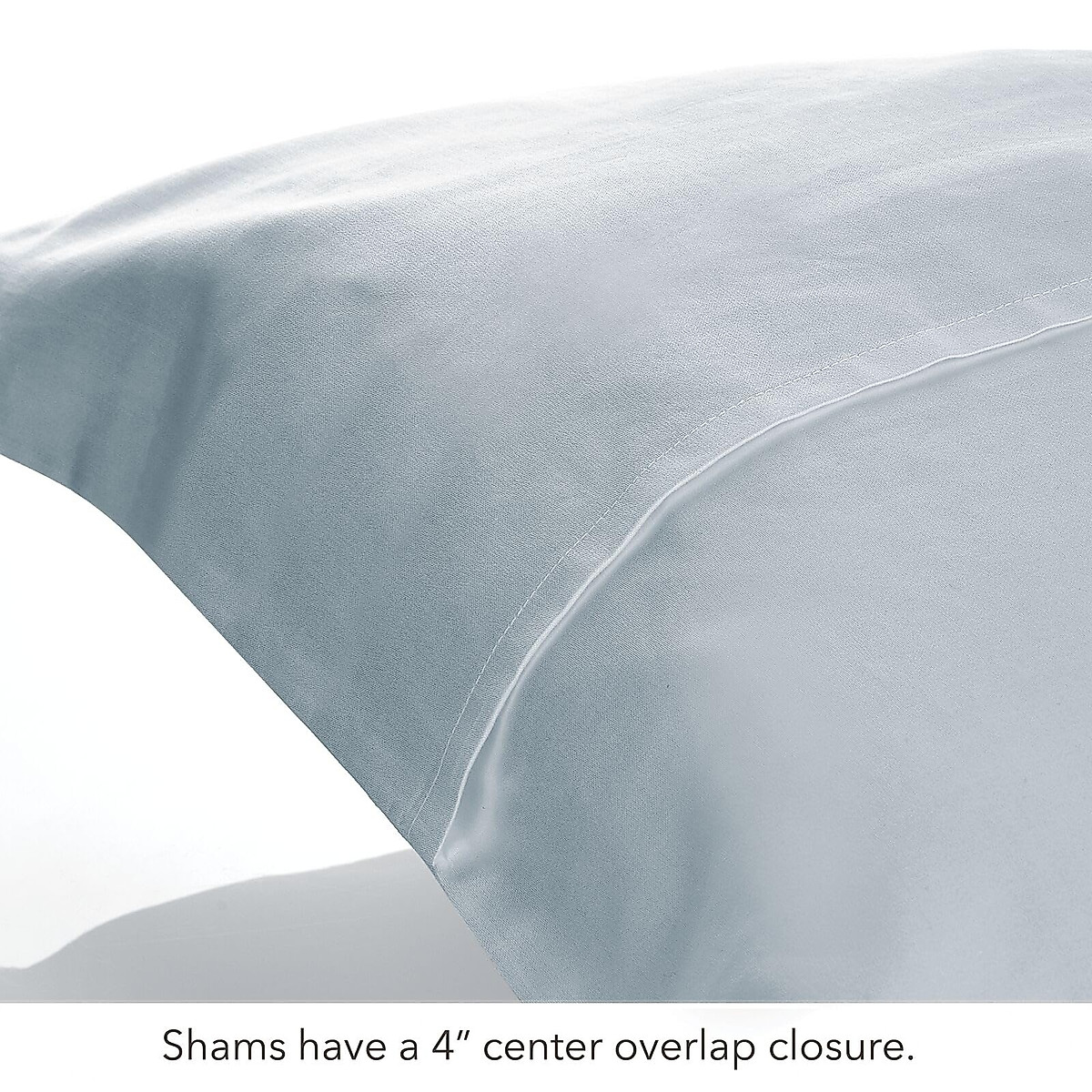 Nate Home by Nate Berkus 200TC 2-Piece Cotton Percale Duvet Cover | Crisp, Cool, Breathable Bedding Set from mDesign - Twin Size - 1 Duvet Cover/1 Pillow Sham, Heron (Light Blue)