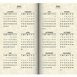 Tuscan Delight | 2023-2024 3.5 x 6.5 Inch Two Year Monthly Pocket Planner Calendar | Foil Stamped Cover | BrownTrout | Stationery Elegant Exclusive