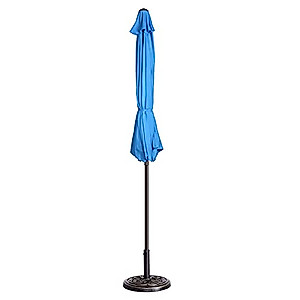 Pure Garden 741227ETJ Patio Umbrella, Blue