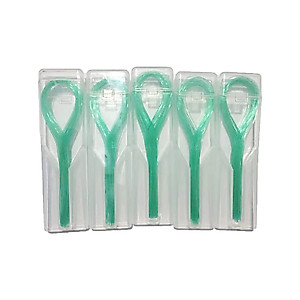 EasyHonor Dental Floss Threaders for Braces, Bridges, and Implants,Green, 210 Count (6 Pack)