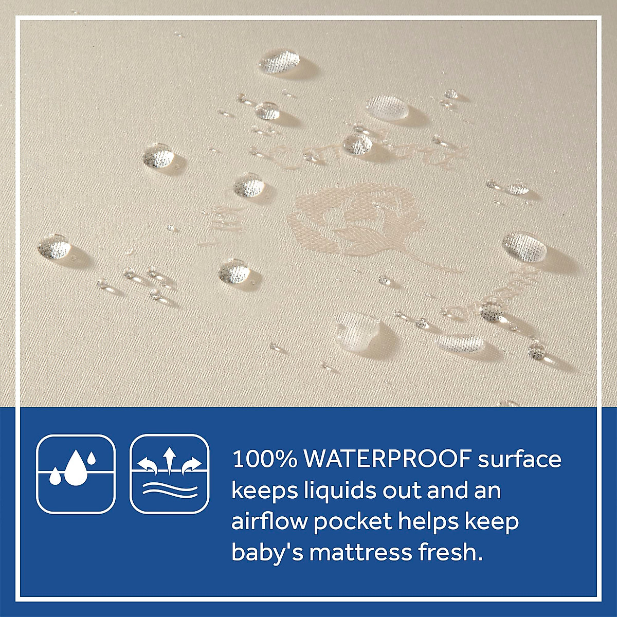 Sealy Baby Soybean Serenity Breathable 2 Stage Waterproof Crib Mattress plus Toddler Bed Fit, Organic Cotton, Soy Enhanced Foam, GREENGUARD Gold Certified, Safety & Quality Tested, Made in USA, 52X28'