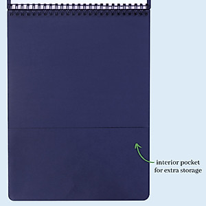 Kate Spade New York Large College Ruled Notebook, Top Spiral Notebook with 160 Pages, 11.75" x 8.5" Writing Pad, Bookshelf