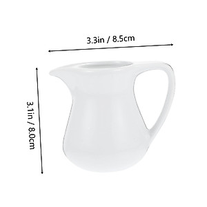 Cabilock 1Pc ceramic milk cup ceramic serving pitcher gravy pourer sugar containers for countertop coffee creamer pitcher gravy saucer soy sauce dish Latte milk frother ceramics white Honey