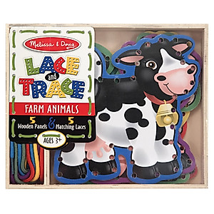Melissa & Doug Farm Animals Lace and Trace Panels, 1 EA