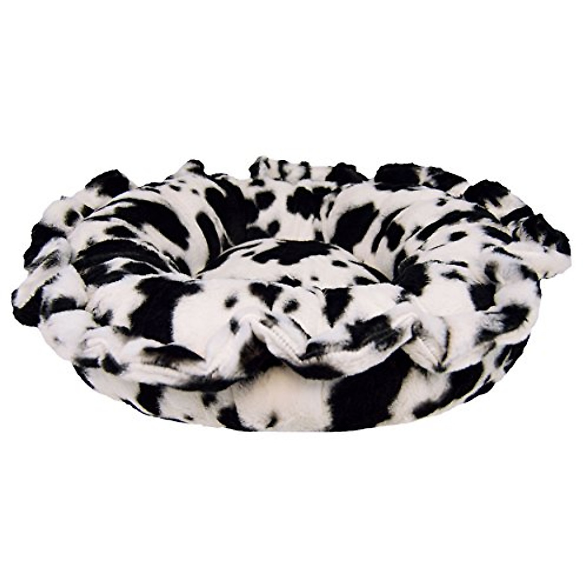 Bessie and Barnie Ultra Plush Spotted Pony/ Snow White Deluxe Luxury Shag Dog/Pet Lily Pod Bed Machine Washable