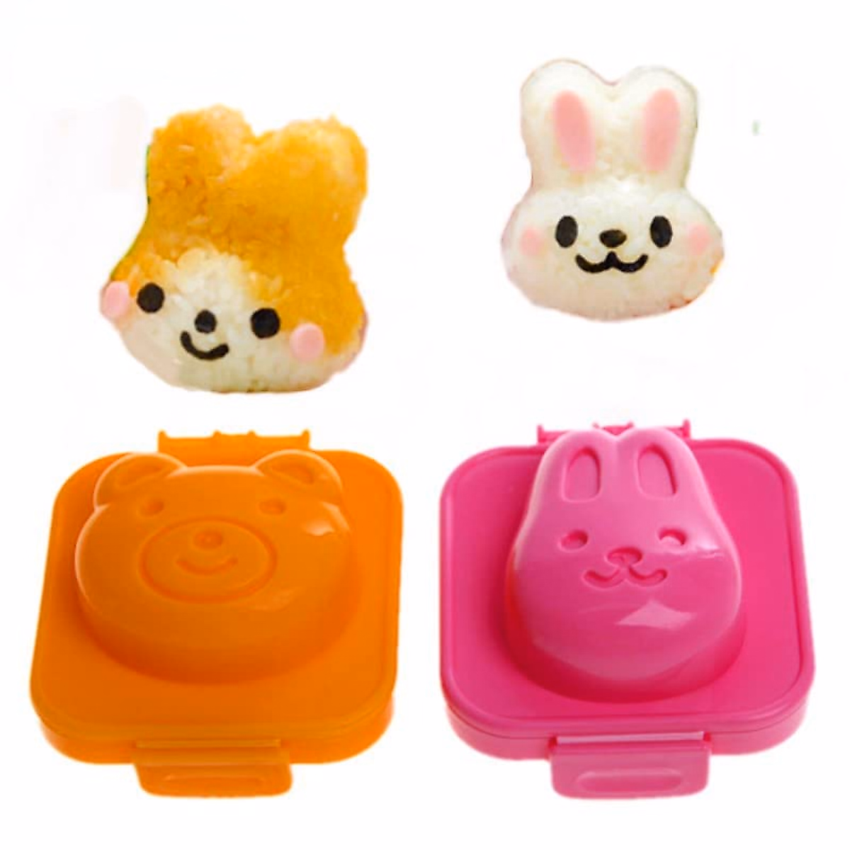 3Pcs Boiled Egg Mold Cute Cartoon 3D Egg Ring Mould Bento Maker Cutter Decorating Egg Tool 5 * 4.5 * 5CM