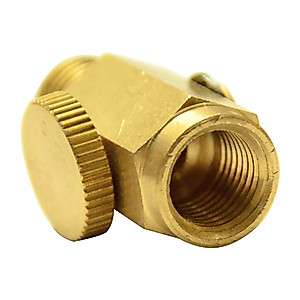 Quickun Pneumatic Brass In-Line Air Flow Regulator Valve, 1/4" NPT Male & Female, Air Pressure Compressor Tool