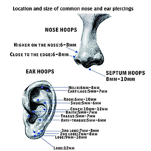 Tiremat 1PC 6mm G23 Titanium Body Piercing Rings for Nose Ear Lip Septum Conch Daith Lobe Helix Tragus Cartilage,16G,Hinged Clicker Segment Hoop with CZ paved