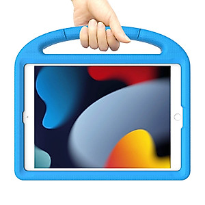 MOXOTEK Kids Case for iPad 10.2 & 10.5, Case for iPad 9th/8th/7th Generation 10.2 Inch 2021 2020 2019, Durable Shockproof Handle Stand Protective Cover for iPad Air 3rd Gen/Pro 10.5 Inch, Blue