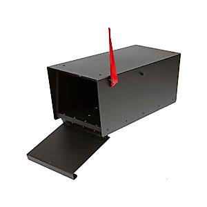 Rusty Design Modern Post-Mounted Mailbox with Personalized Address Numbers, Small Size #HC100 (with Four Address Numbers)