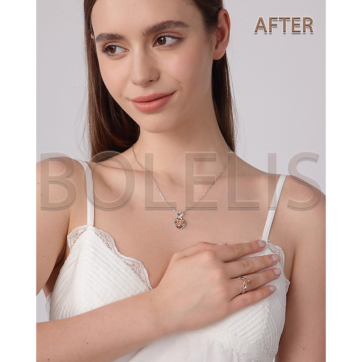 Fidget Spinner Rings for Anxiety for Women - 925 Sterling Silver Sunflower/Rose/Daisy Promise Bands Relieving Stress Jewelry Anti Anxiety Gifts for Couples Women (Rose, 5)