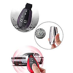 Horande Soft TPU Protector Key Fob Cover Case fit for Dodge Ram 1500 2500 3500 Charger Challenger Durango Grand Caravan Journey Chrysler Town and Country Keyless Entry Key Fob (Purple)