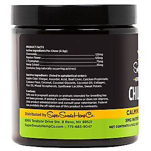 Super Snouts Chill + Out– 30 Soft Chews – Calming Chews for Dogs and Cats Help Maintain Your Pet’s Emotional Balance – Made in The USA