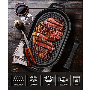 Pizza Cast Iron Grill Pan Suitable for most pizza ovens-griddle and grills