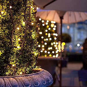 Outdoor lights Outdoor Waterproof Solar Led Tree Small Lanterns Home Decoration Courtyard Balcony Garden Colorful Flashing Lights String Lights (Size : Warm 8 mode 100 lamps 17 meters)