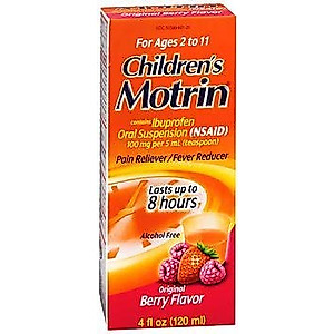 Motrin Children's Ibuprofen Oral Suspension Original Berry Flavor - 4 oz, Pack of 5