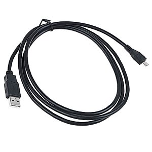 Digipartspower USB Charging Cable PC Laptop DC Charger Power Cord for Craig Electronics CMA3594 CMA3594-OD CMA3594OD Bluetooth Wireless Stereo Portable Speaker with Color Charging Lights