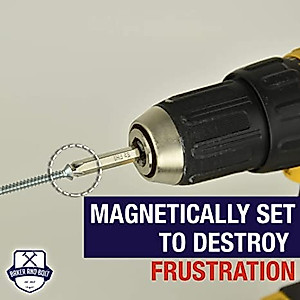 Phillips Screwdriver Drill Bit Set (Premium 12pc Complete Set) w/Storage Case and Bit Holder - 1/4in Hex Shank Magnetic Bit Set - Impact Ready - S2 Steel - Long 2in Heads for Drills. Baker and Bolt