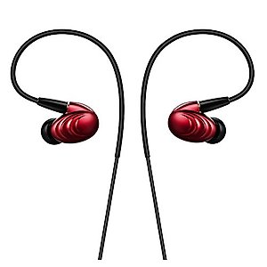 FiiO F9 Best Over The Ear Headphones/Earphones/Earbuds Detachable Cable Design Triple Driver Hybrid in-Ear Monitors with Android Compatible Mic and Remote (Red) ...
