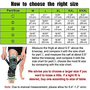 ASOONYUM Knee Sleeve,Compression Fit Support-for Joint Pain and Arthritis Relief, Improved Circulation Compression-Wear Anywhere - Single