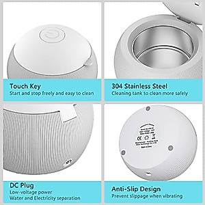 Voraiya® Ultrasonic Cleaner UV for Dentures, Aligner, Retainer, Whitening Trays, Night Dental Mouth Guard, Toothbrush Head, Ultrasonic Cleaner Machine for all dental Appliances, Jewelry, Diamonds