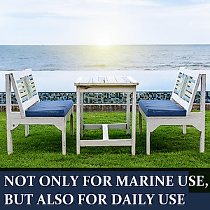 Menkxi 71 x 15 x 2.76 Inch Boat Seat Cushion Outdoor Bench Cushion Waterproof Boat Cushions Seats with a Zipper in The Middle for Boat Bench Seat Garden Patio Furniture Indoor Backyard Seat Pad, Blue