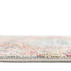 Unique Loom Baracoa Collection Area Rug - Miramar (2' 2" x 6' 1" Runner, Light Blue/ Blue)