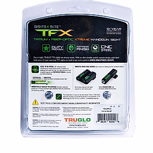 TRUGLO TFX Handgun Sight | Durable Shock-Resistant Compact Brightly Glowing Tritium & Fiber-Optic Xtreme Day/Night Sight, Compatible with H&K P30 Handguns