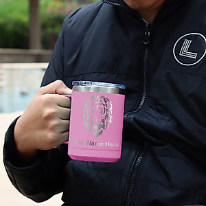 LaserGram 15oz Vacuum Insulated Coffee Mug, Bible Verse John 3:16, Personalized Engraving Included (Light Purple)