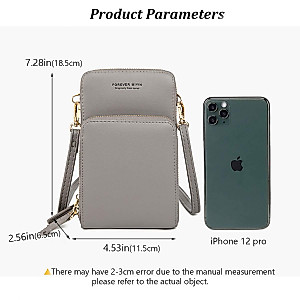 Womens Touch Screen Crossbody Phone Bag, Small Shoulder Bag Cell Phone Wallet Purses and Handbags with Credit Card Slots