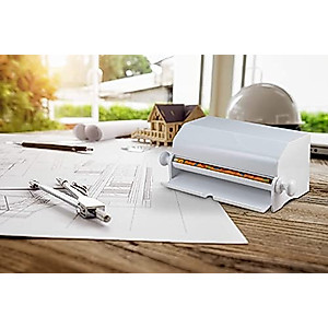 SimplyImagine Pencil Dispenser Holder - For Classroom, Home, Office Use or Teacher Gift, Durable Acrylic Rolling Knob Pencil Storage Box White