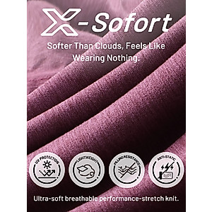 MIER Men's Soft Long Sleeve T Shirts for Workout, Running, Gym, Casual, Athletic Crew Neck Lightweight Dry Fit T-Shirts, Plum Heather, L