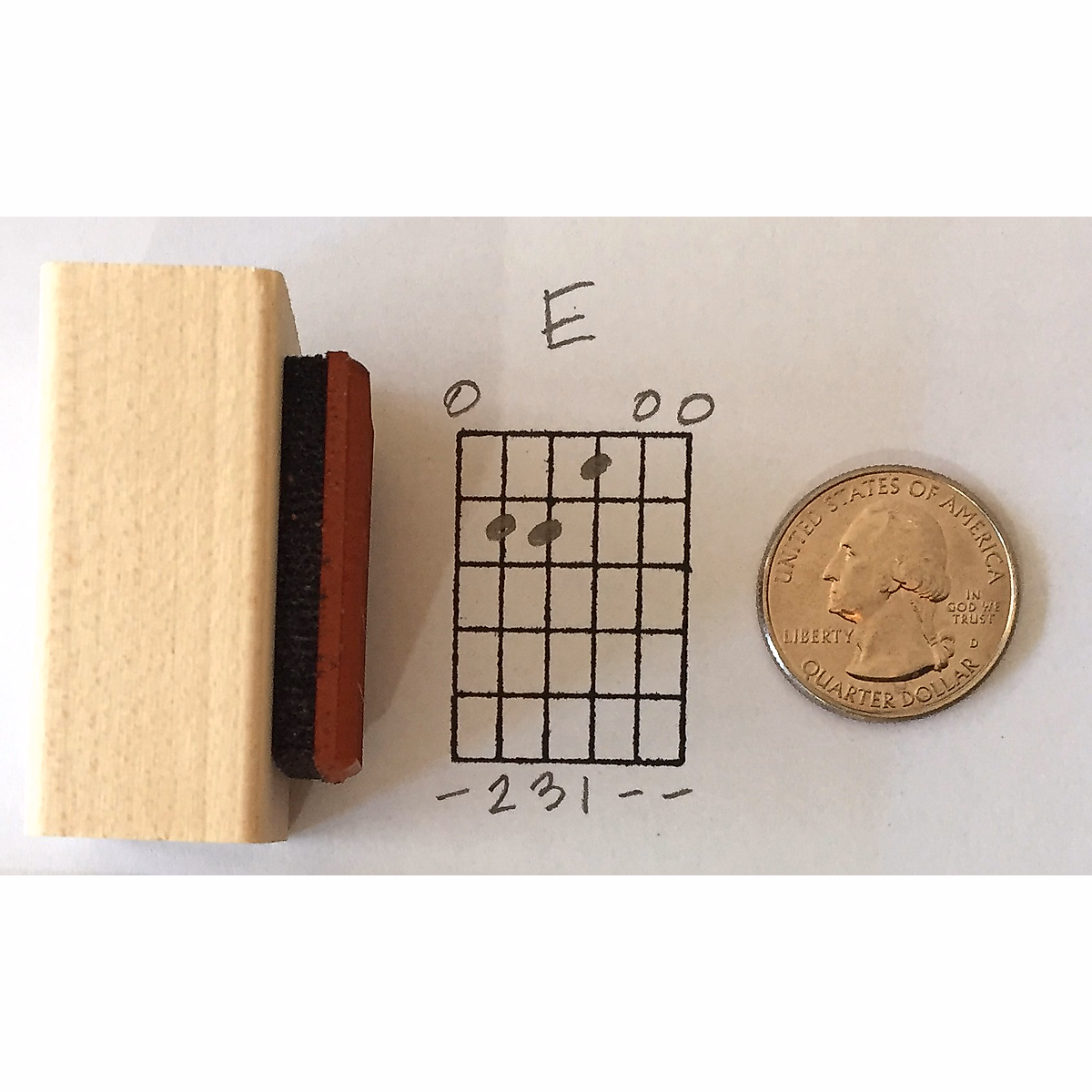 Stampola™ Guitar Chord Stamp (Large) - 5 Fret