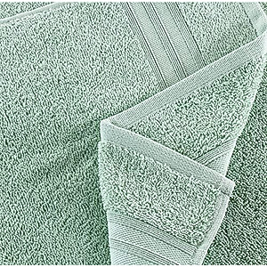 Hammam Linen Jumbo Large Bath Sheets Towels 2-Pack 35 x 70 Inches Soft and Absorbent, Premium Quality 100% Cotton Towels (Light Green, Bath Sheet)
