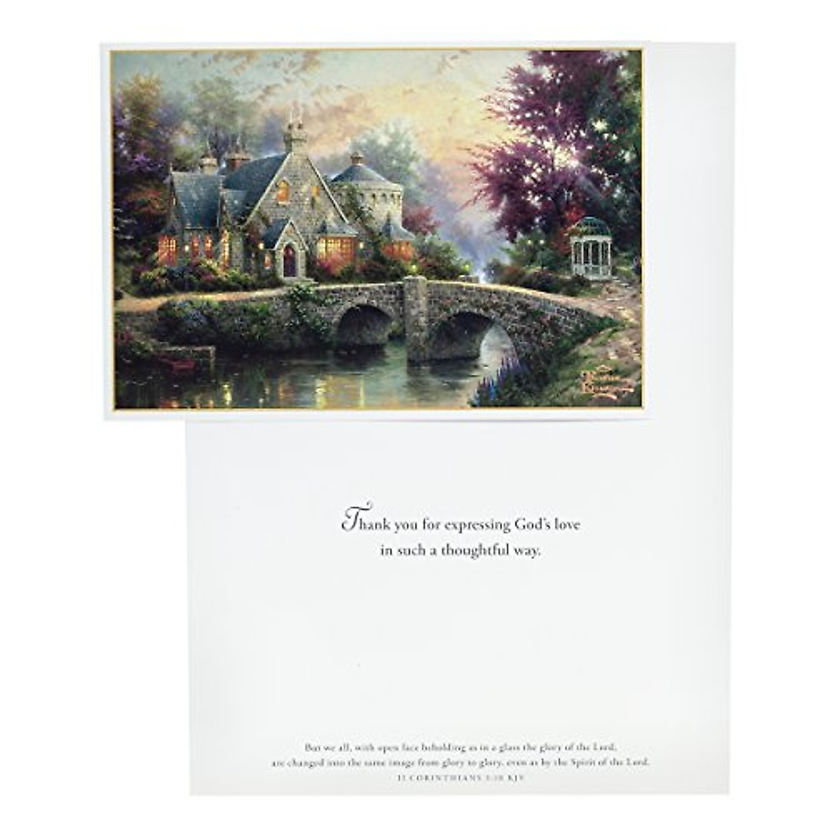 DaySpring - Thomas Kinkade - Thank You - 12 Boxed Cards, KJV (51855), Multi