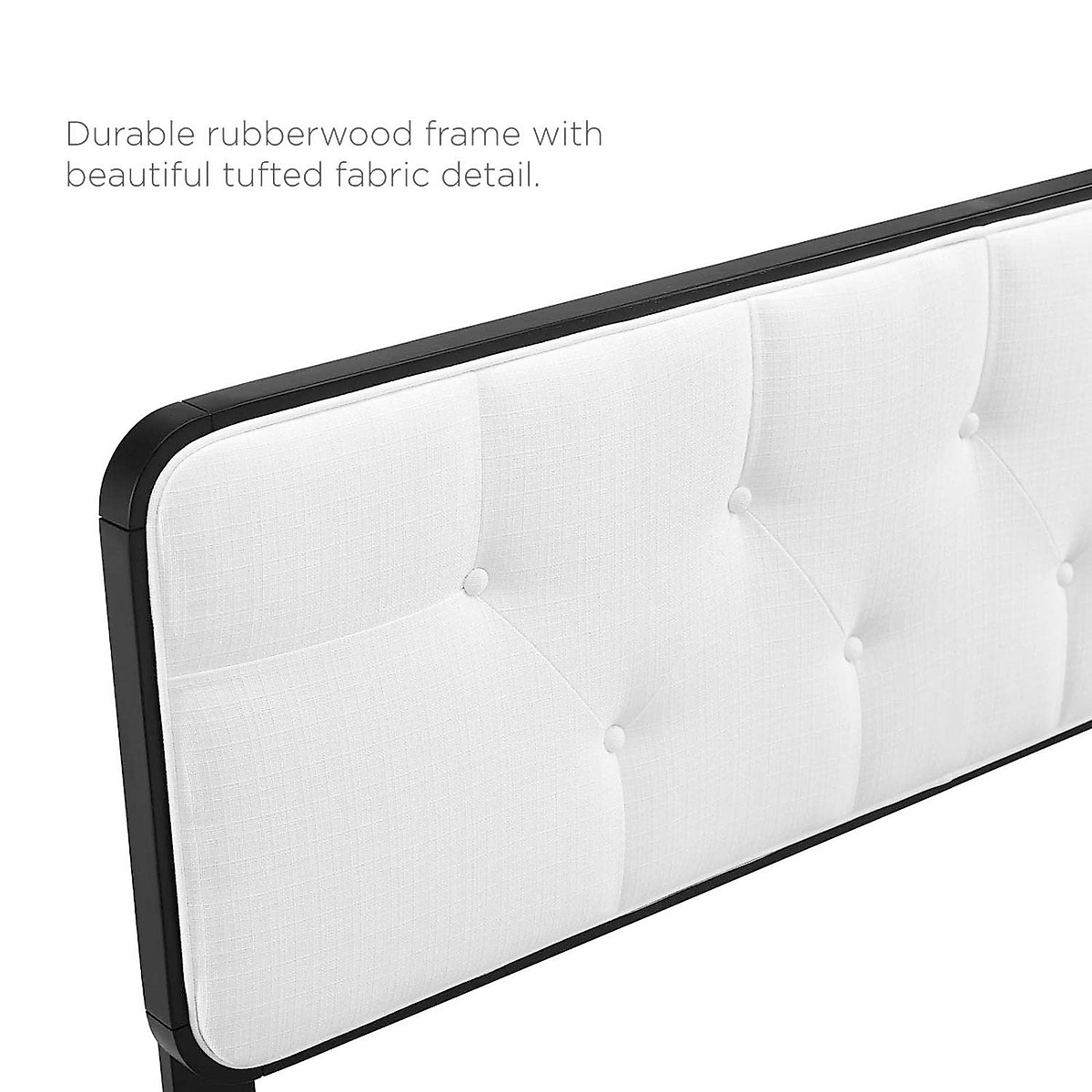 Modway Collins Tufted Fabric and Wood Queen Headboard in Black White