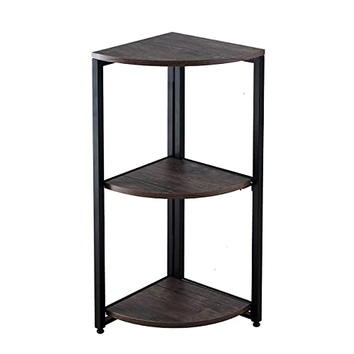 XRESLUCO Corner Shelf, 3-Tier Corner Bookshelf, 12 x 12 x 28.5 Inches Corner Shelf Stand for Living Room, Bedroom and Home Office, Easy to Assemble, Rustic Brown