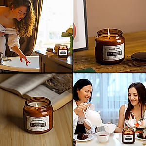 2 Pack Large Amber Grapefruit Candles for Home Scented - Mothers Day 32oz Candles Gifts for Women, Glass Jar Candles Gifts Sets for Women Girlfriend, Candles for Holiday Gifts -Amber