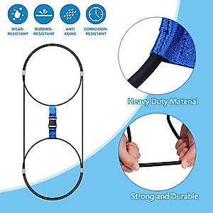 MANOPAWS 2 Set Trash Can Lock, Doggy Dare Trash Can Lock with 2Pcs Reflective Tape, Garbage Can Locks Heavy Duty Rubber Bands for Raccoons Hamsters Dogs Animals, Fits 30-50 Gallon Trash Cans