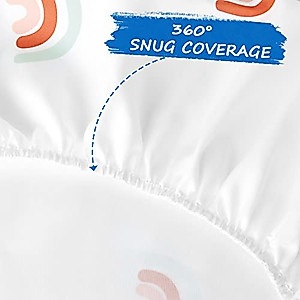 Rainbow Changing Pad Cover 2 Pack Diaper Changing Table Pad Covers 32”x17”x5.5” for Standard Baby Changing Pads Universal Microfiber Soft Cradle Sheets for Baby Boys Girls