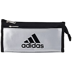 三菱鉛筆 Mitsubishi Pencil PT1400AI04S24 Pencil Case, AI04, Silver Black, Enamel x Cloth, Double Pocket