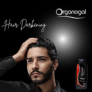 ORGANOGAL Grisi Shampoo, Cleansing Darkening Shampoo with Cactus Extract, Assists with the Reversal of Grey Hair, 2-Pack of 13.5 FL Oz, Bottles, White