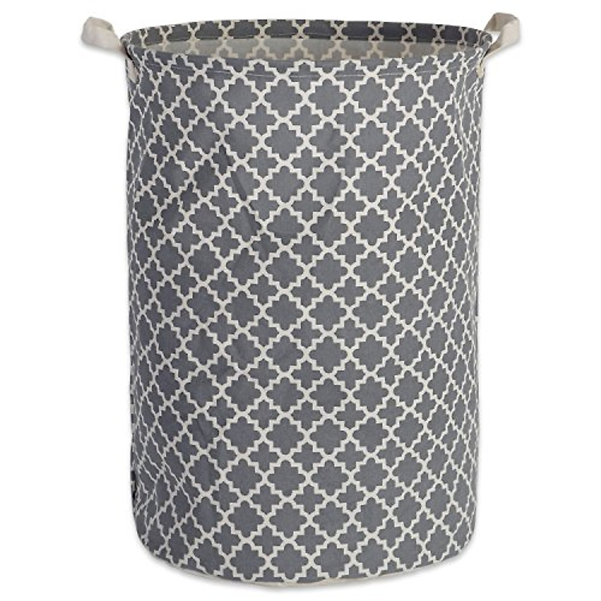 DII Laundy Collection, PE Coated Collapsible Bin, Gray Lattice, Laundry Hamper